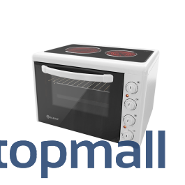 Мини готварска печка със стъклокерамичен плот Елдом 201VFE, 38 литра, бял, (13213)